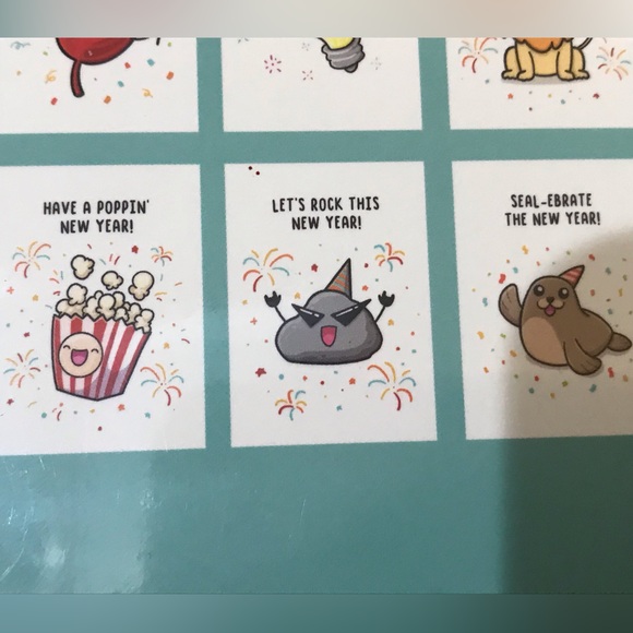 t marie | Office | 24 Funny Happy New Year Cards Set With Envelopes And ...